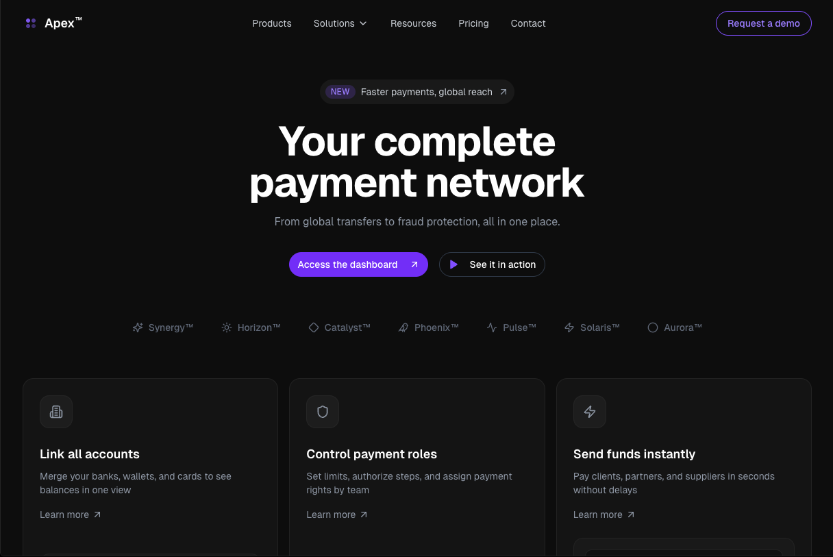 Apex Payment Network - Landing Pages Templates - v0 by Vercel