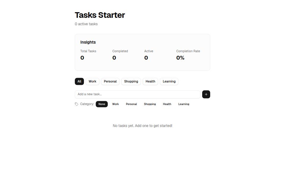 v0 - Todo list app starter - v0 by Vercel