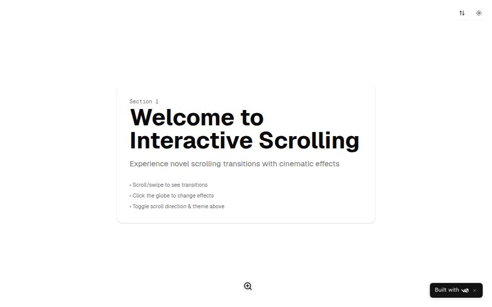 Interactive scrolling page - Animations Templates - v0 by Vercel