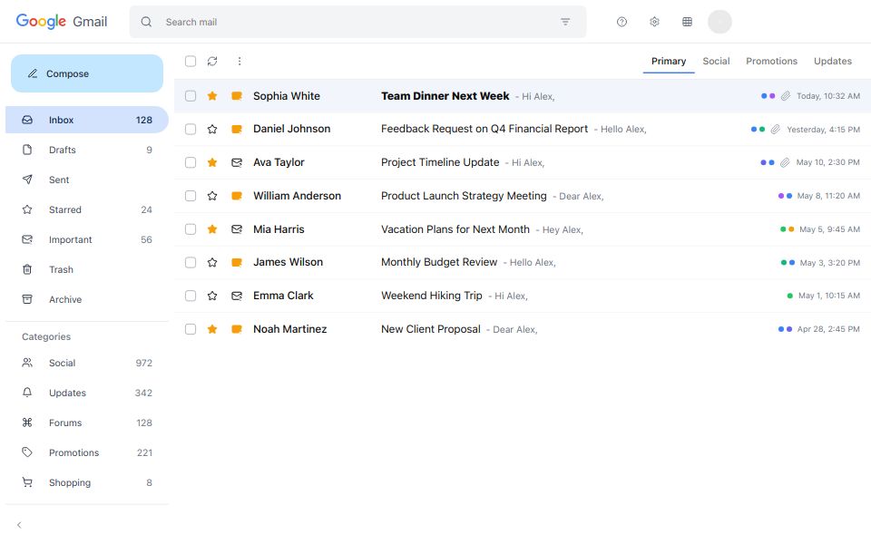 Email sidebar app - Apps & Games Templates - v0 by Vercel