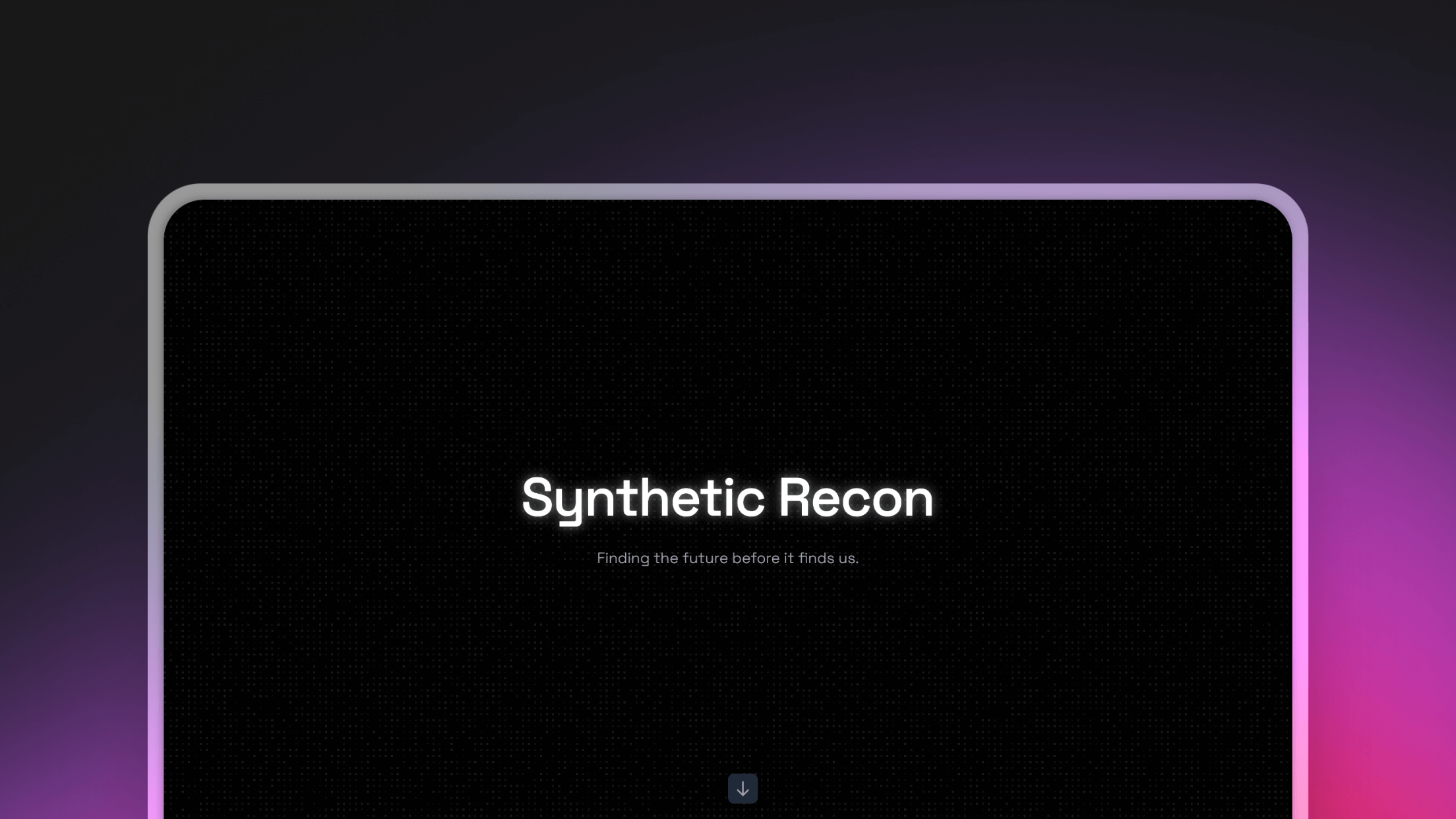 Synth Recon - Landing Pages Templates - v0 by Vercel