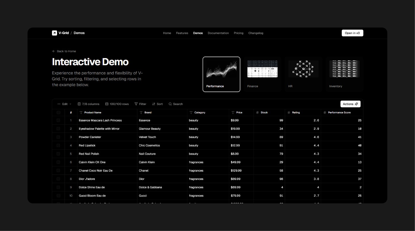 v-grid - Website Templates Templates - v0 by Vercel