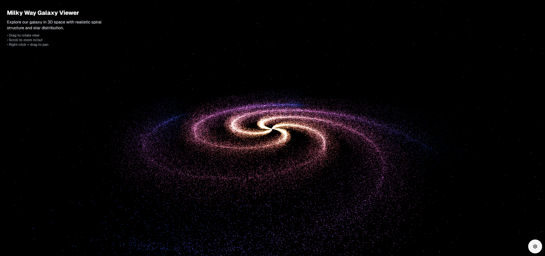3D galaxy page - Components Templates - v0 by Vercel