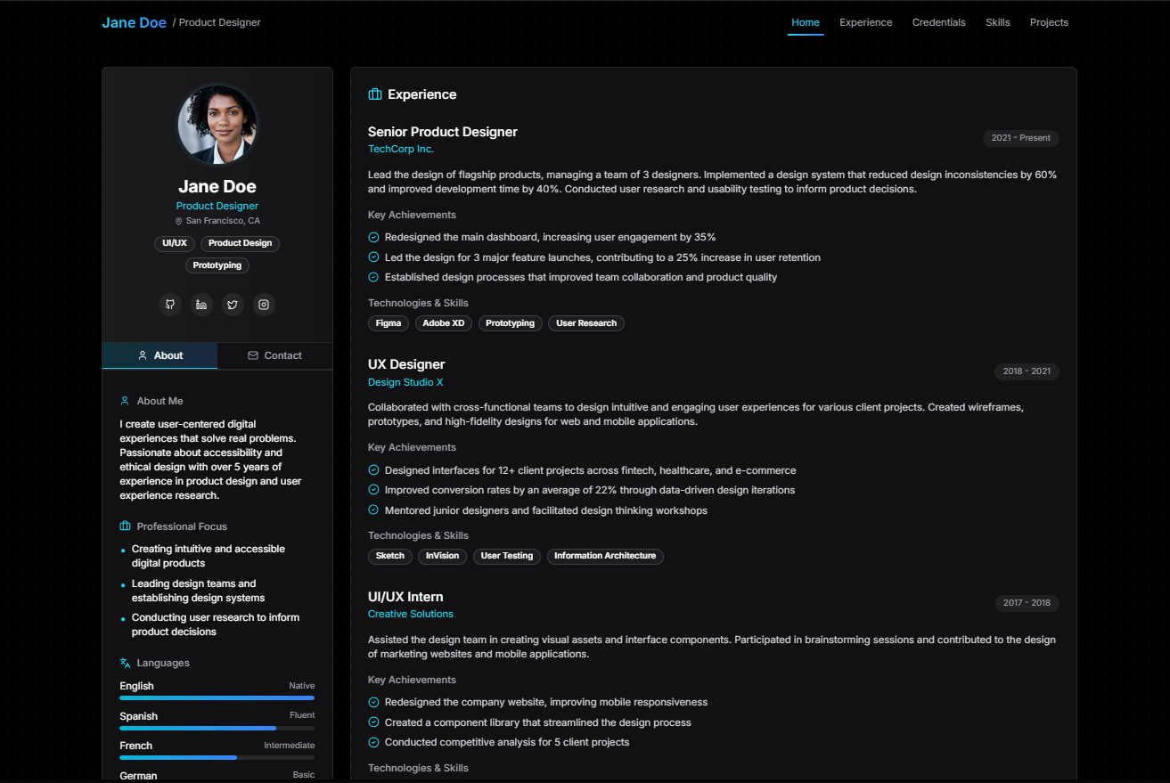 v0 - Portfolio Website - v0 by Vercel