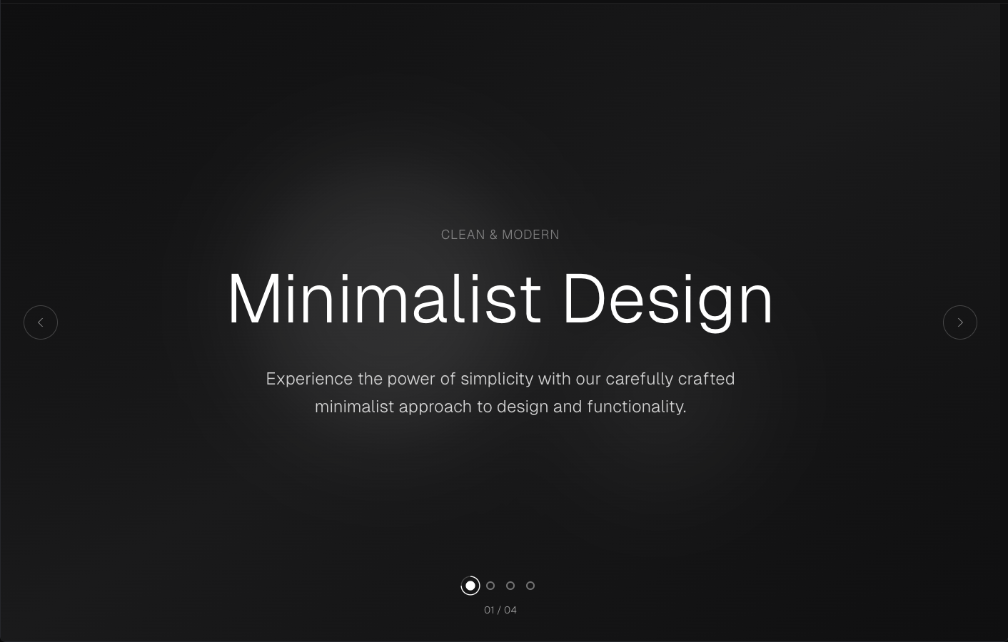 Minimal Hero Slider - Components Templates - v0 by Vercel