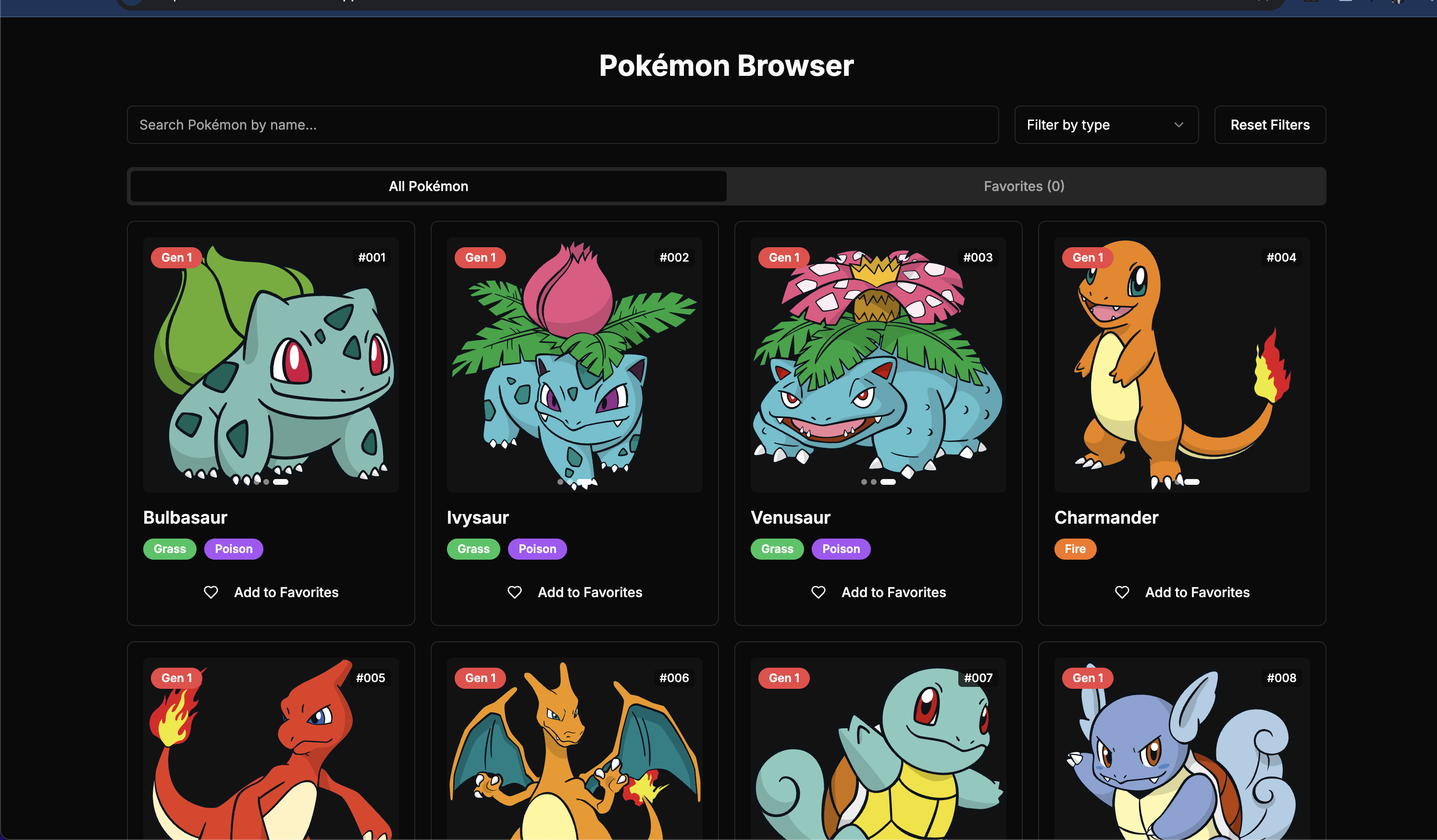 Pokemon browser - v0 by Vercel