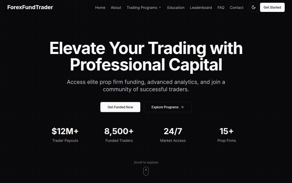 Forex Fund Trader - v0 by Vercel
