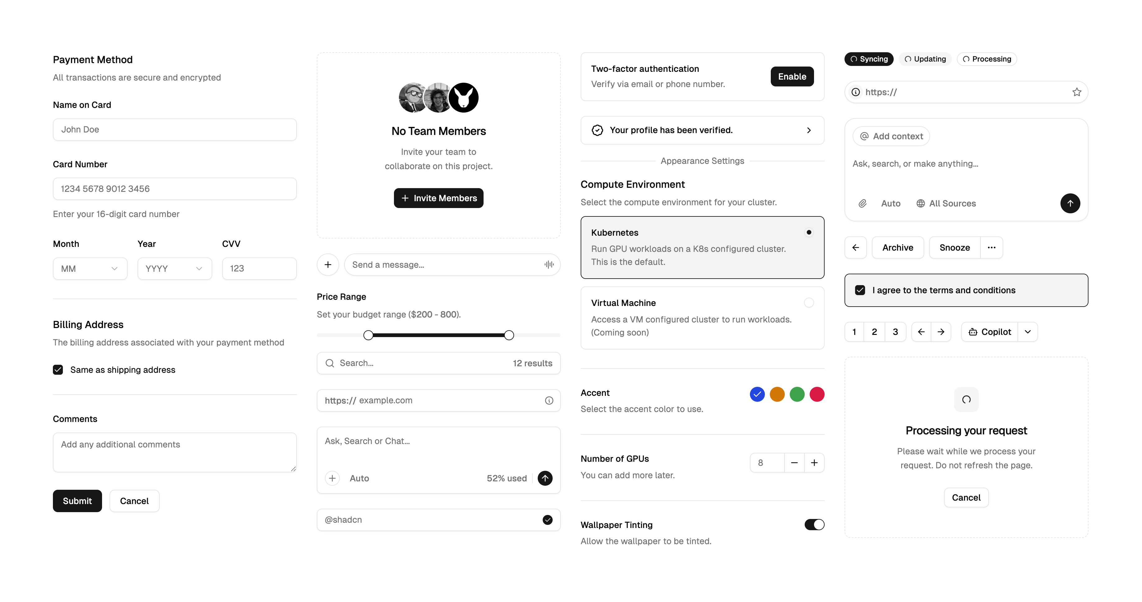 New Components - shadcn/ui - Components Templates - v0 by Vercel