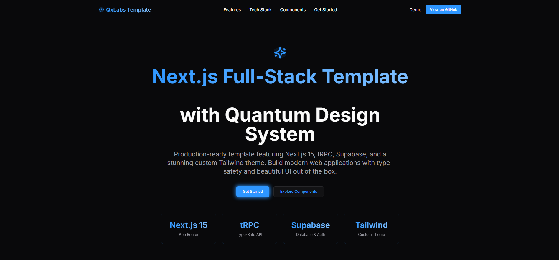 Quantum UI Template - Design Systems Templates - v0 by Vercel