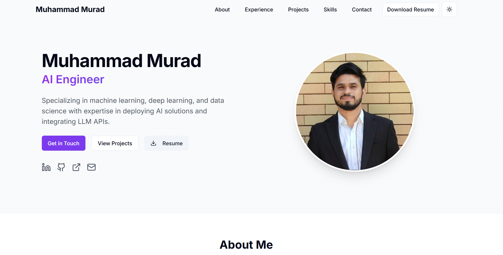Muhammad Murad Portofolio - Blog & Portfolio Templates - v0 by Vercel