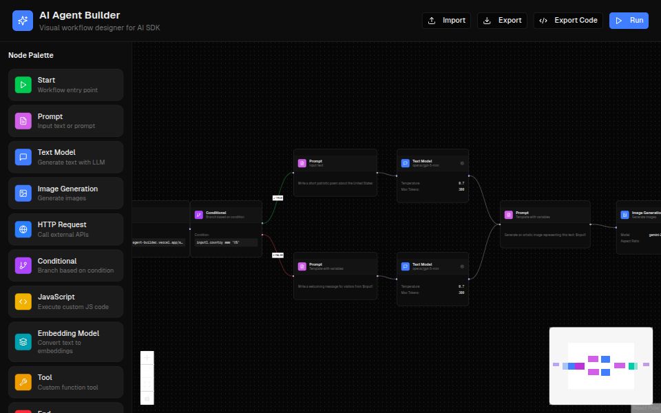 AI Agent Builder - AI Templates - v0 by Vercel