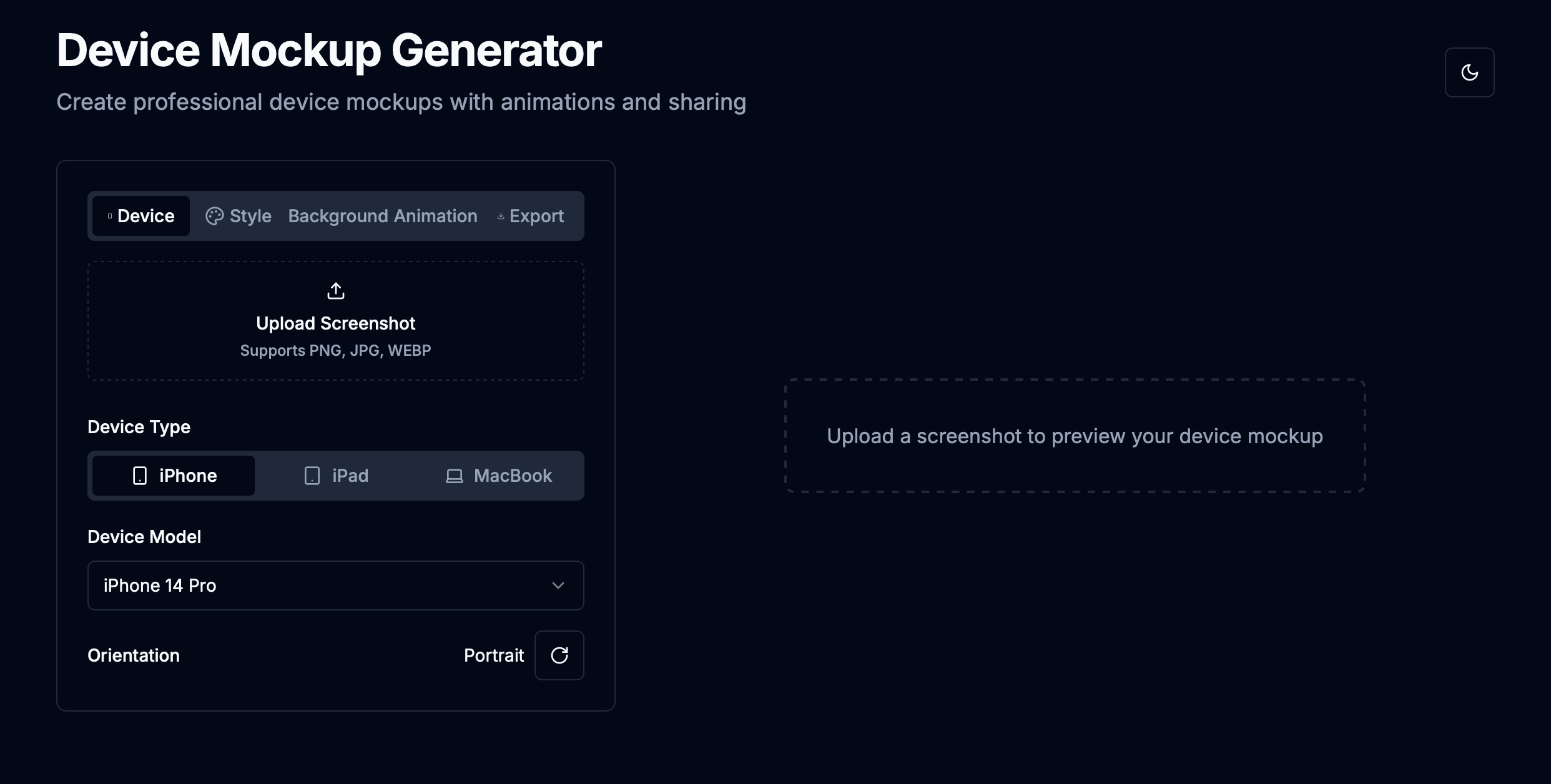 Device mockup generator - Components Templates - v0 by Vercel