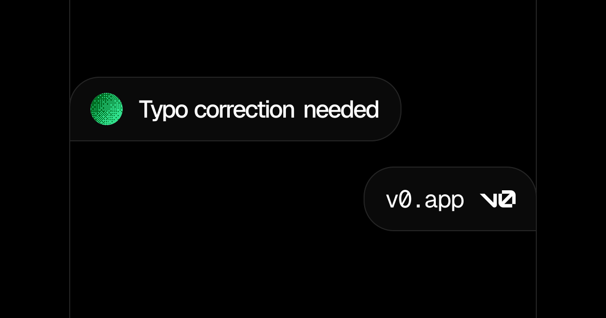 Typo correction needed - v0 by Vercel