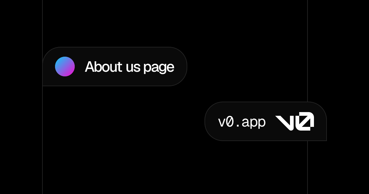 About us page - v0 by Vercel