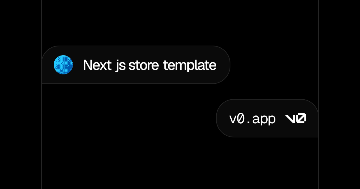 Next js store template - v0 by Vercel
