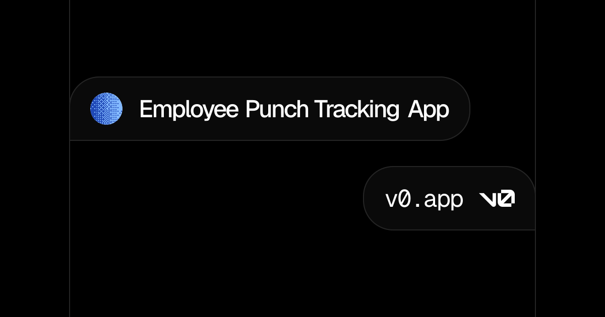Employee Punch Tracking App - v0 by Vercel