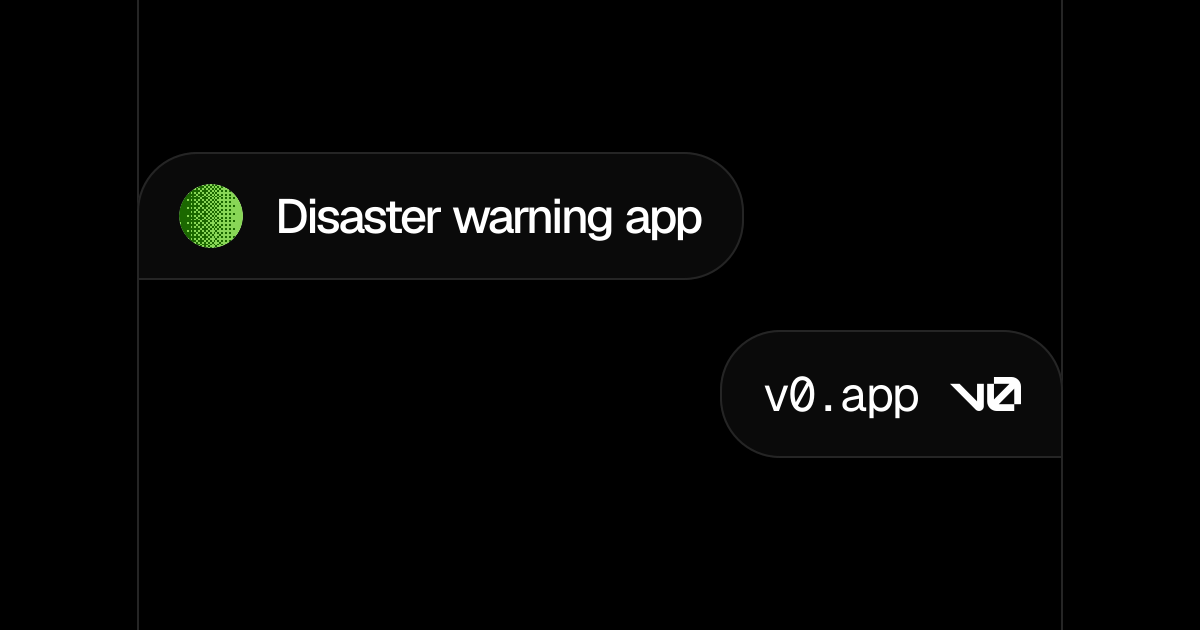 Disaster warning app - v0 by Vercel