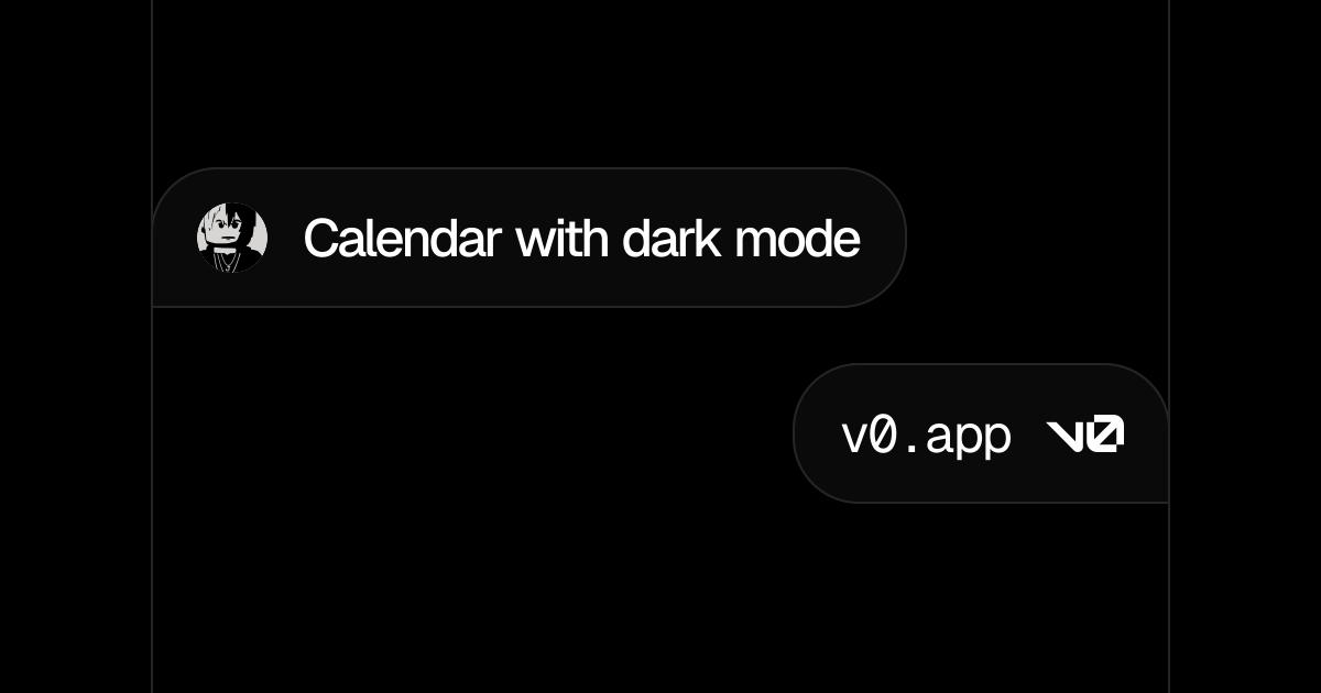 Calendar with dark mode - v0 by Vercel
