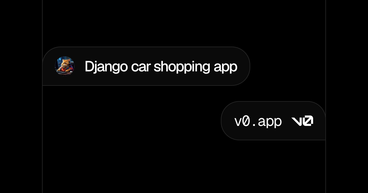 Django car shopping app - v0 by Vercel