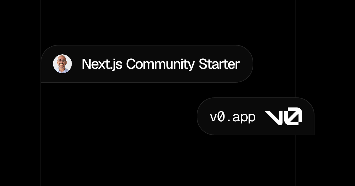 Next.js Community Starter - v0 by Vercel