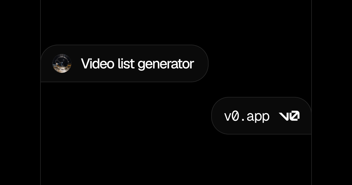 Video list generator - v0 by Vercel