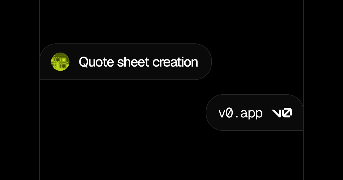 Quote sheet creation - v0 by Vercel