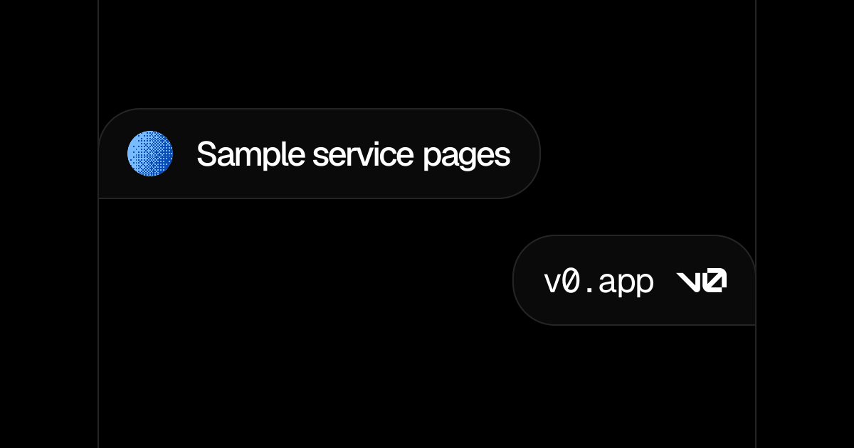Sample service pages - v0 by Vercel