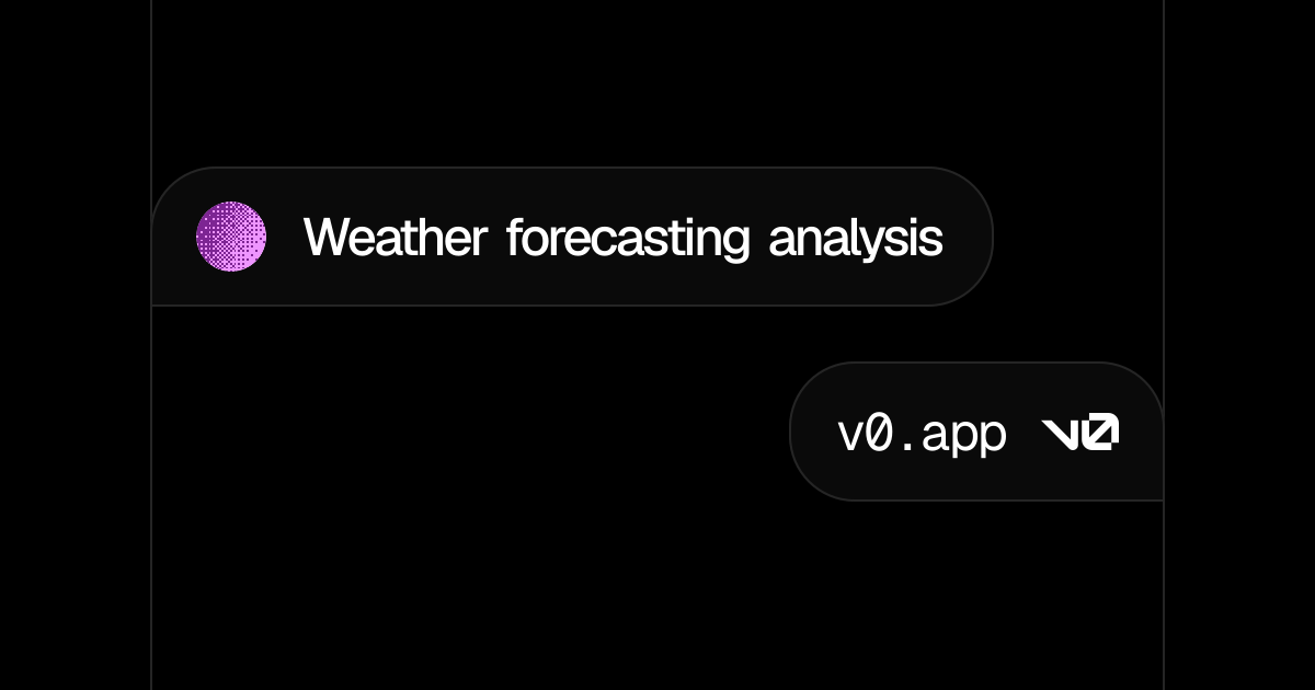 Weather forecasting analysis - v0 by Vercel