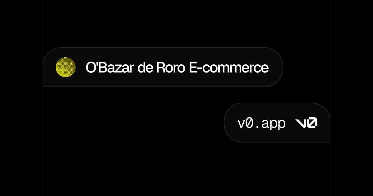 O'Bazar de Roro E-commerce - v0 by Vercel