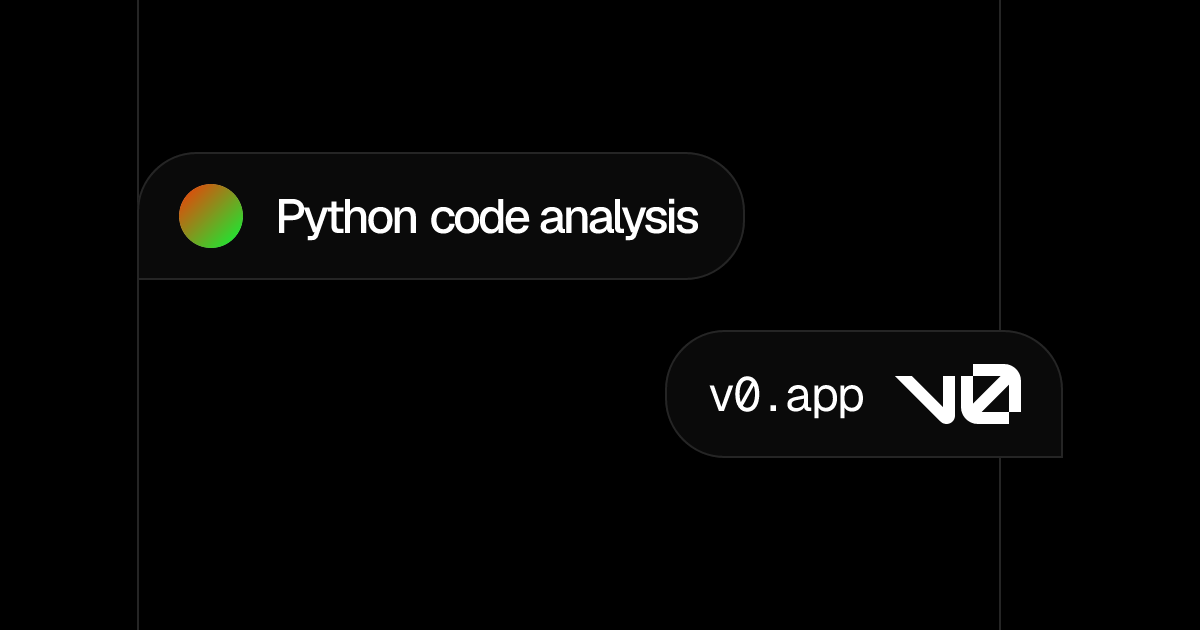 Python code analysis - v0 by Vercel