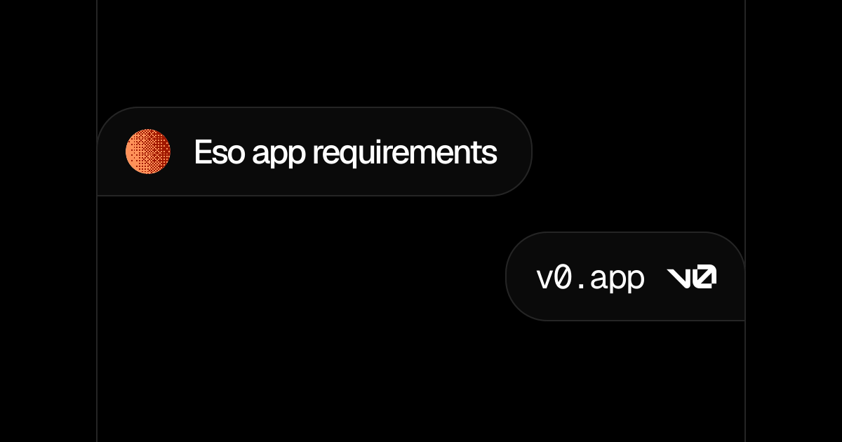 Eso app requirements - v0 by Vercel