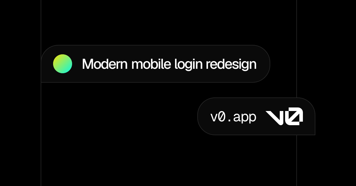 Modern mobile login redesign - v0 by Vercel