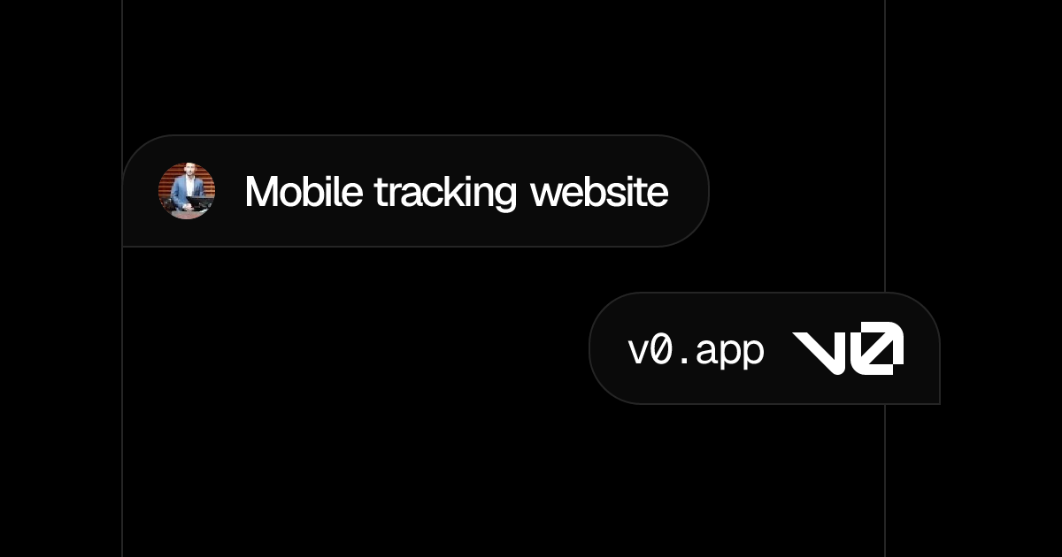 Mobile tracking website - v0 by Vercel