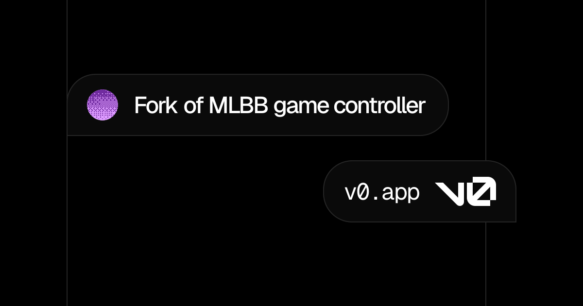 Fork of MLBB game controller - v0 by Vercel