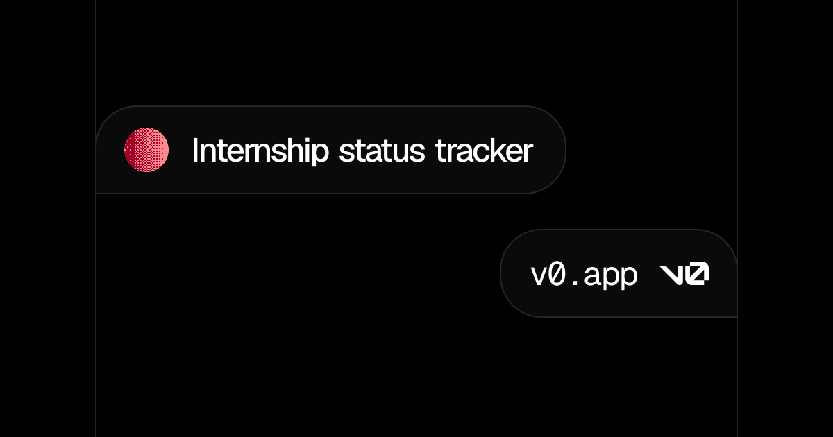 Internship status tracker - v0 by Vercel