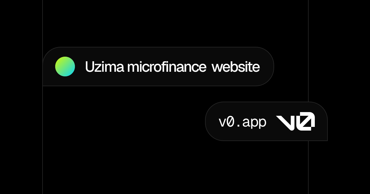 Uzima microfinance website - v0 by Vercel