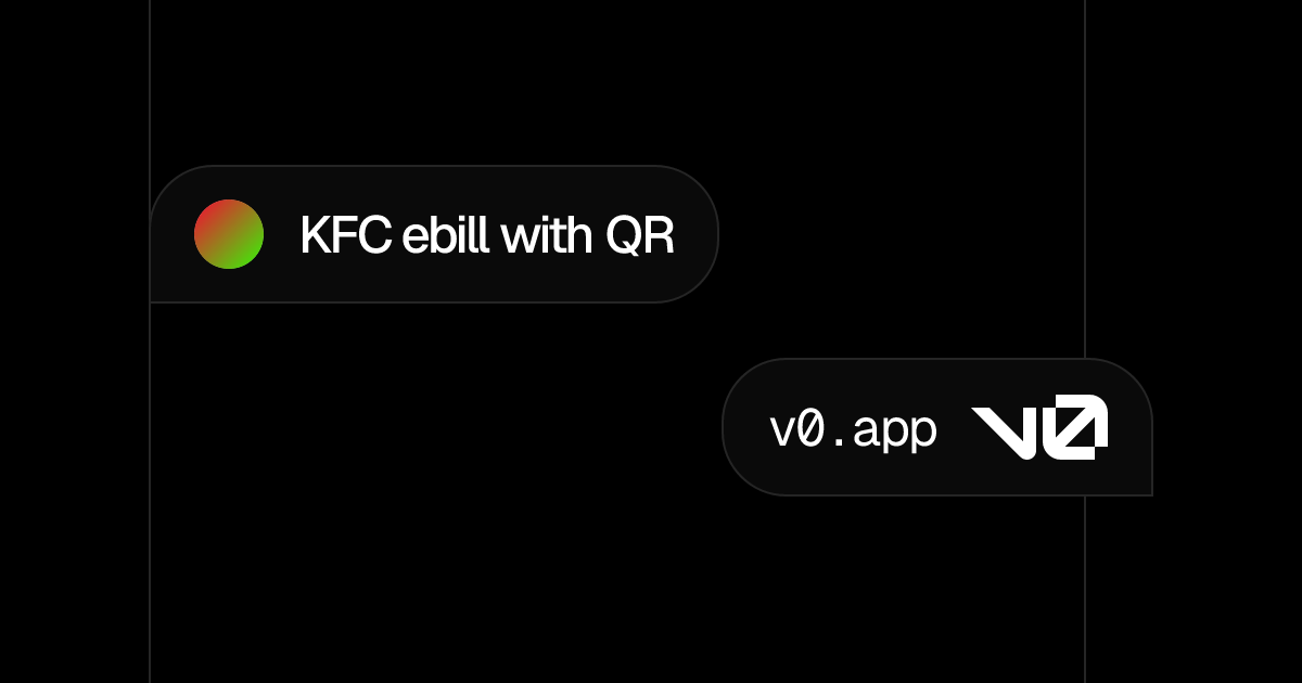 KFC ebill with QR - v0 by Vercel