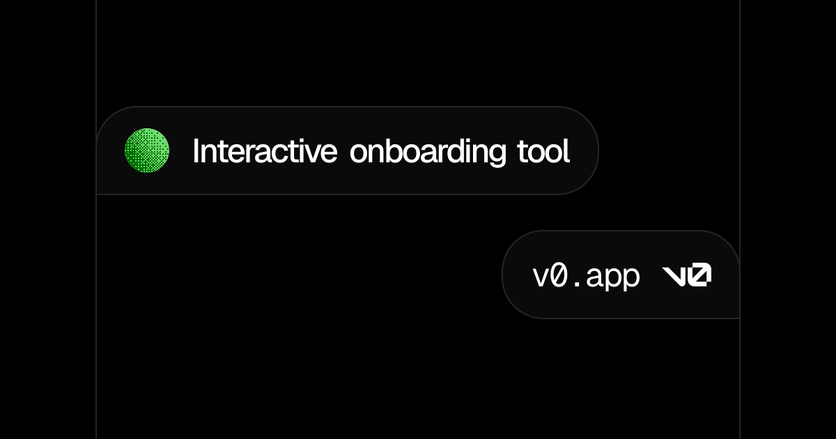 Interactive onboarding tool - v0 by Vercel
