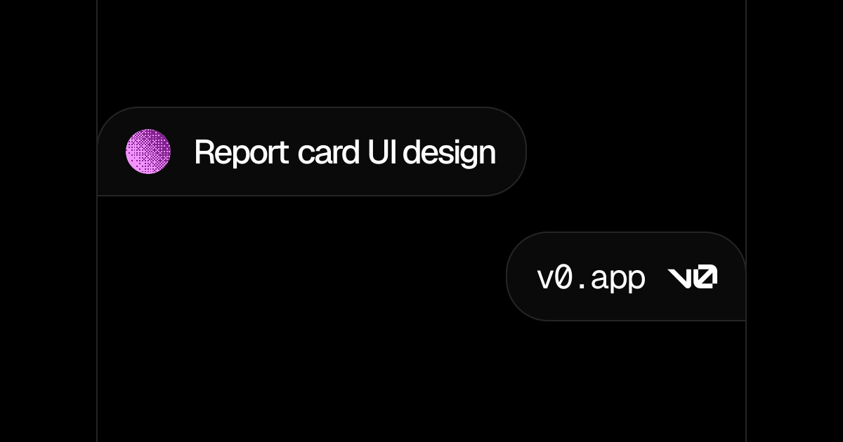 Report card UI design - v0 by Vercel
