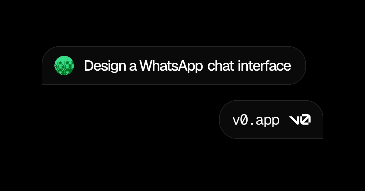 Design a WhatsApp chat interface - v0 by Vercel
