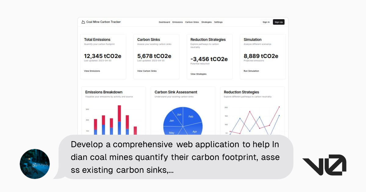 Develop a comprehensive web application to help Indian coal mines quantify their carbon ...