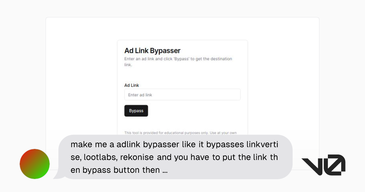 make me a adlink bypasser like it bypasses linkvertise, lootlabs ...