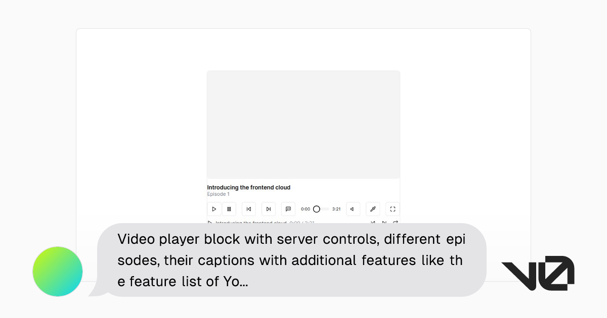 Video player block with server controls, different episodes, their ...