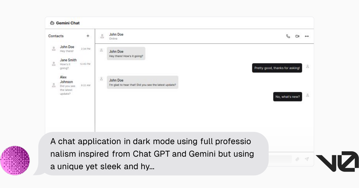 A chat application in dark mode using full professionalism inspired ...