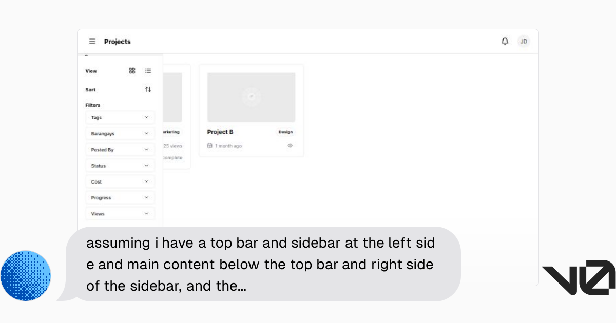 assuming i have a top bar and sidebar at the left side and main content ...