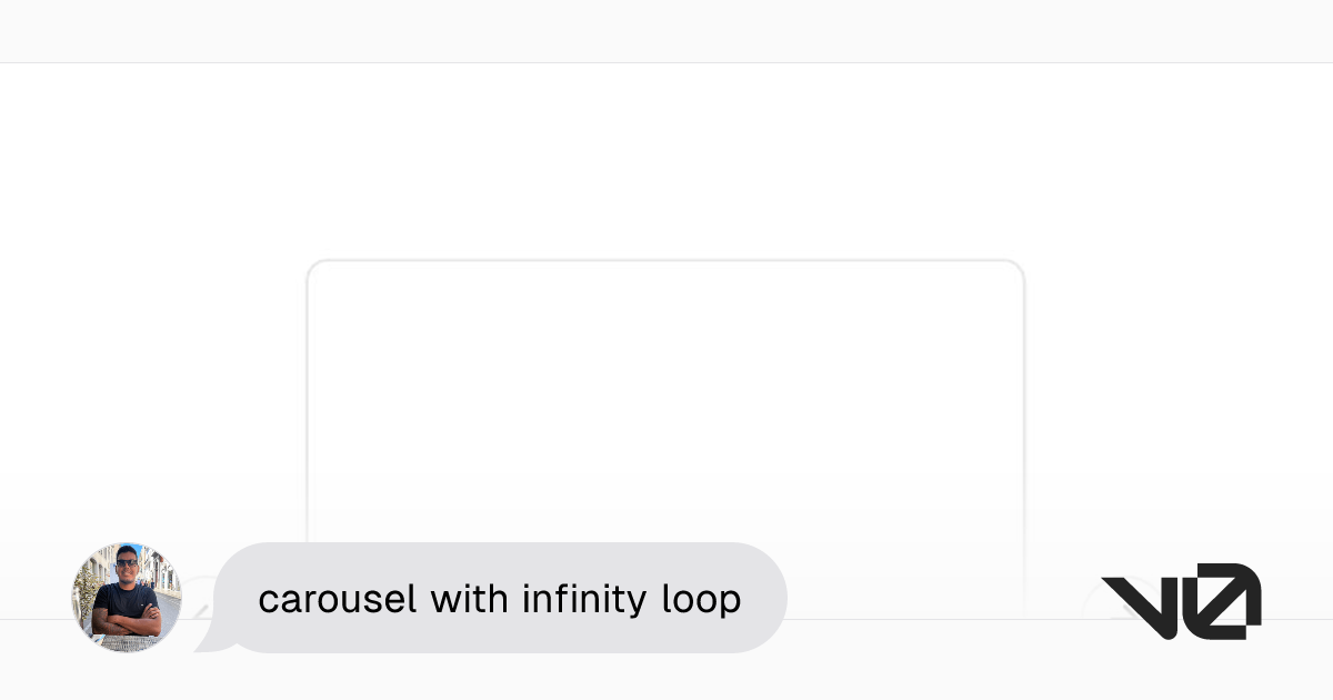 carousel with infinity loop | A shadcn/ui and v0 generation - v0