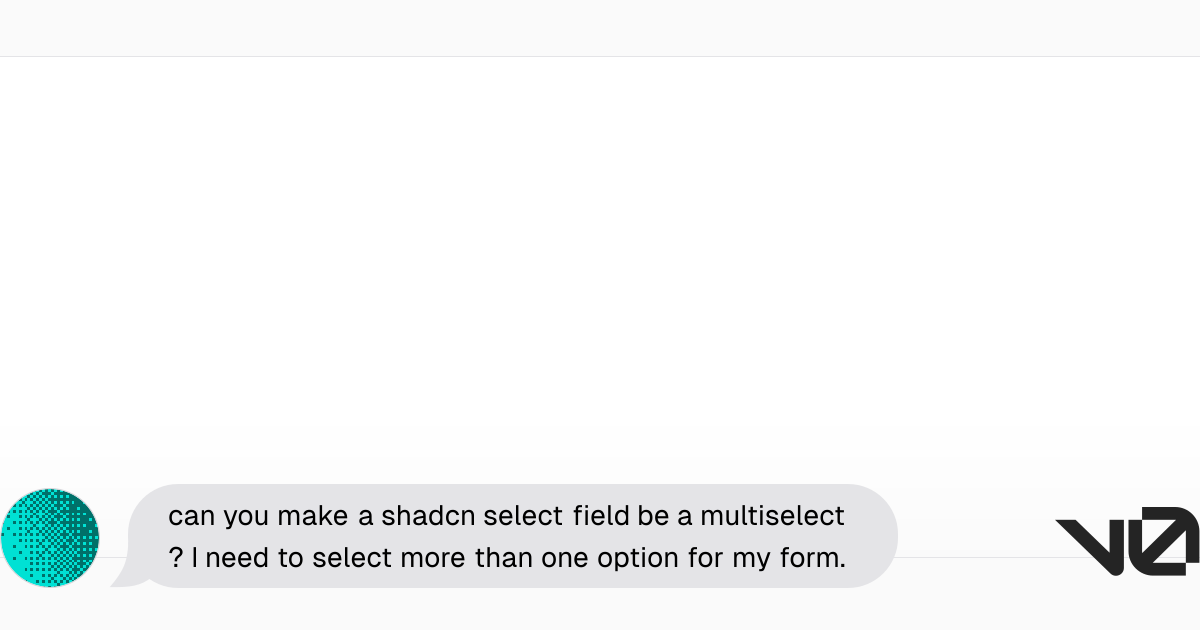can you make a shadcn select field be a multiselect? I need to select ...