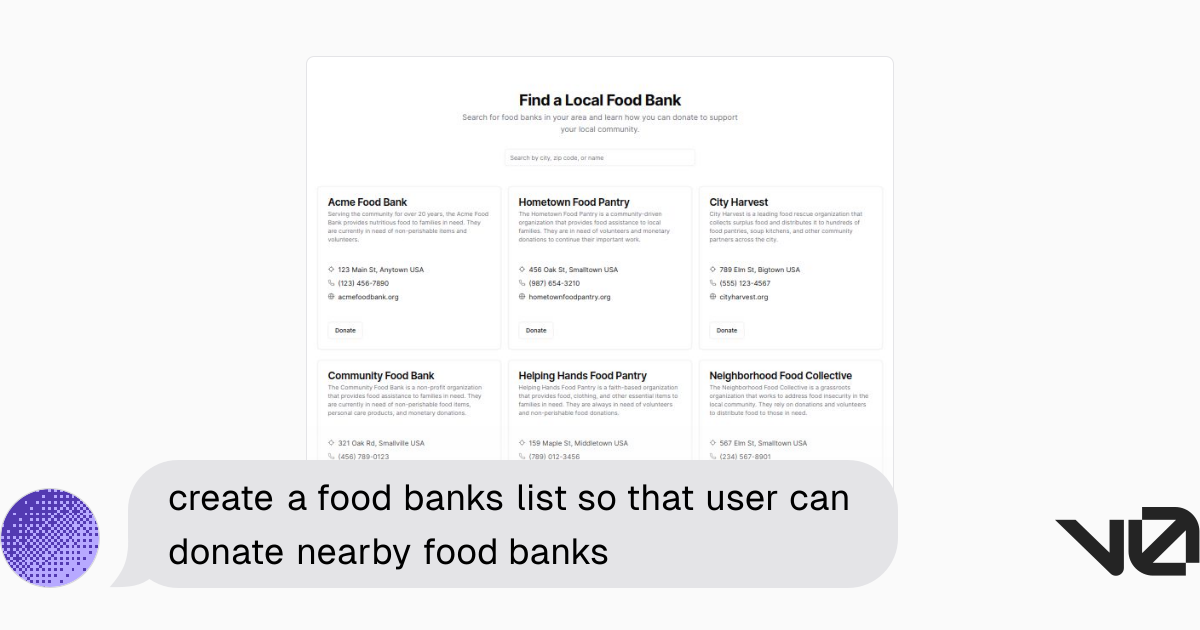 create a food banks list so that user can donate nearby food banks | A ...