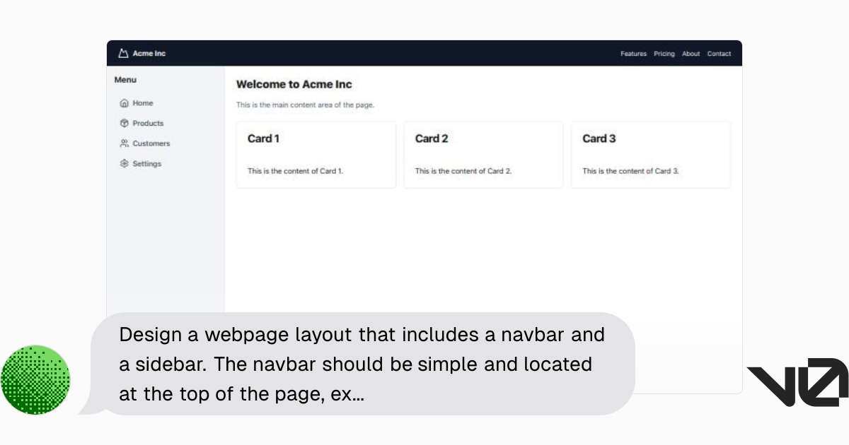 Design a webpage layout that includes a navbar and a sidebar. The ...