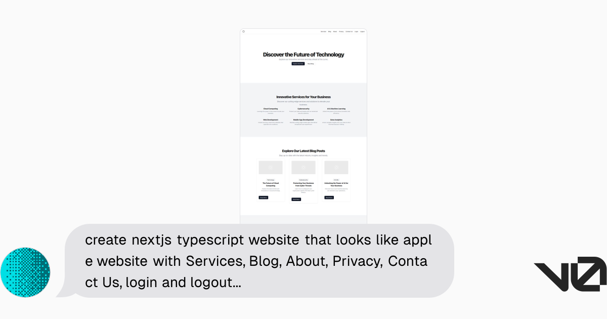 create nextjs typescript website that looks like apple website with ...